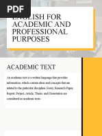 Characteristics and Features of Academic Text | PDF | Subject (Grammar ...