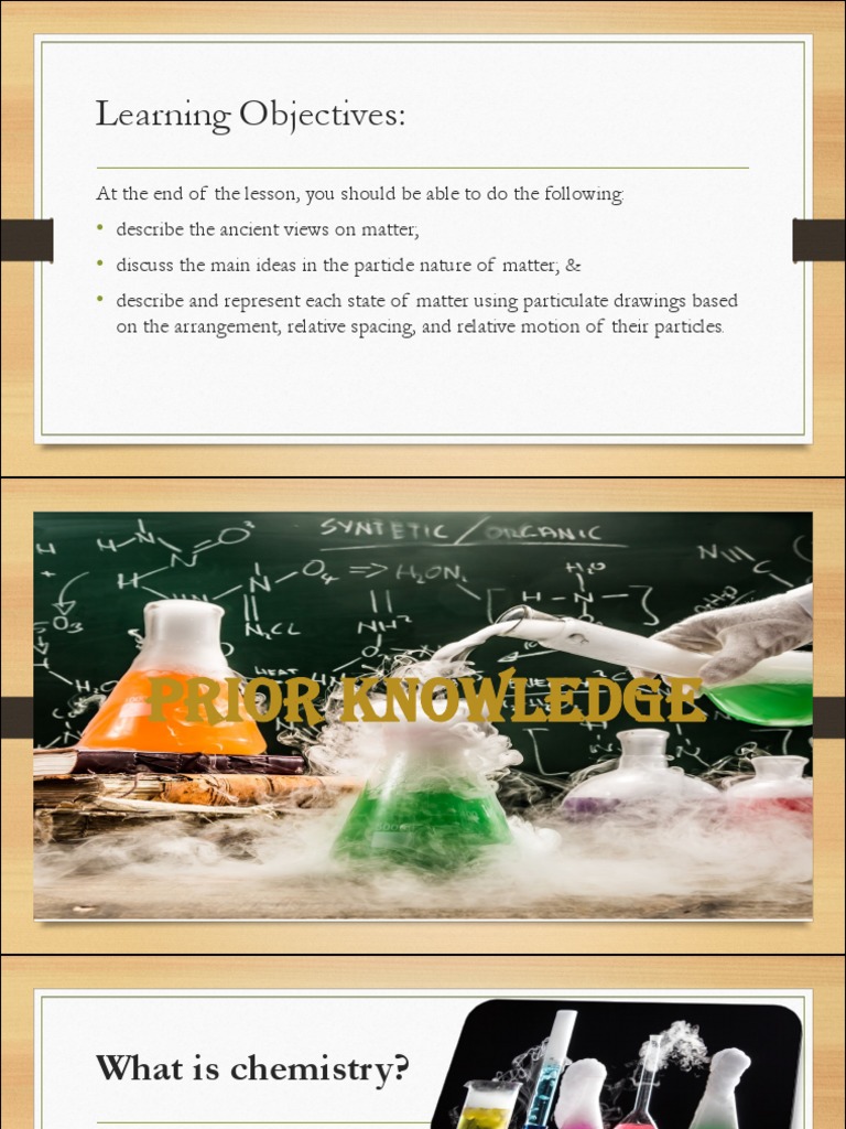 Lesson 1 Particulate Nature of Matter | PDF | Chemistry | Chemical Elements