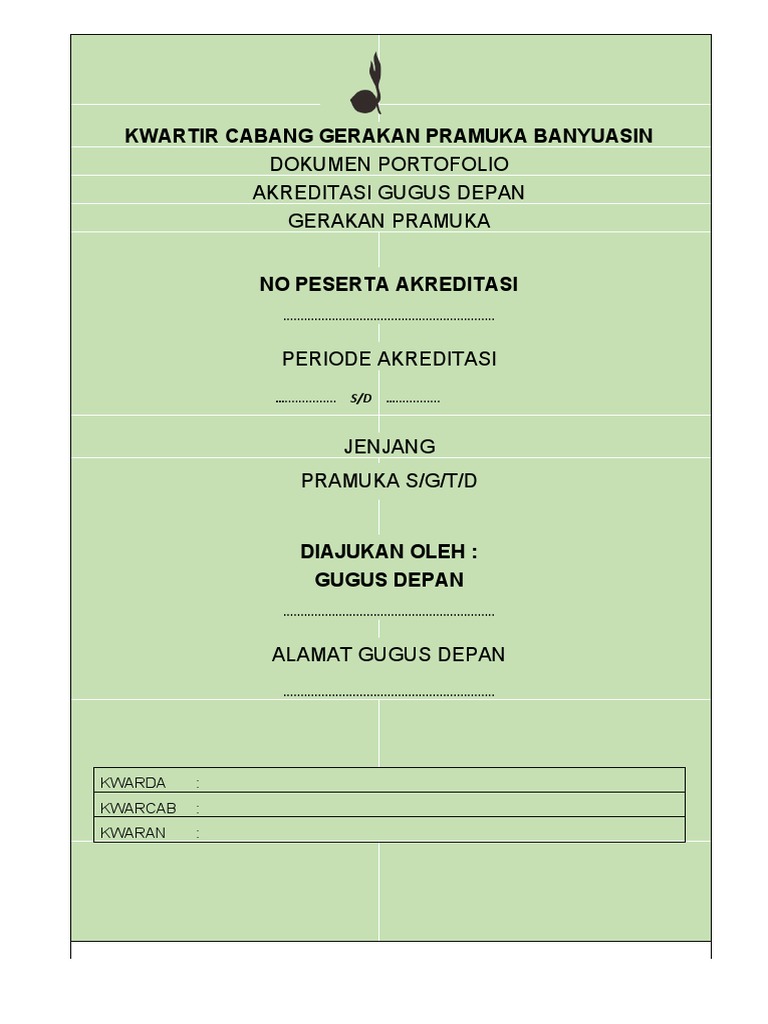 Portofolio Akreditasi Gugus Depan Pramuka | PDF