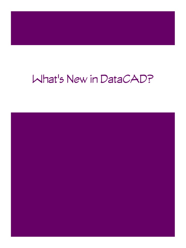 Whats New in DataCAD 22 | PDF | Menu (Computing) | Icon (Computing)