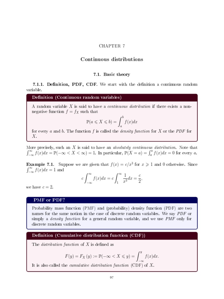 Prob 3160 CH 7 | PDF | Probability Density Function | Probability ...