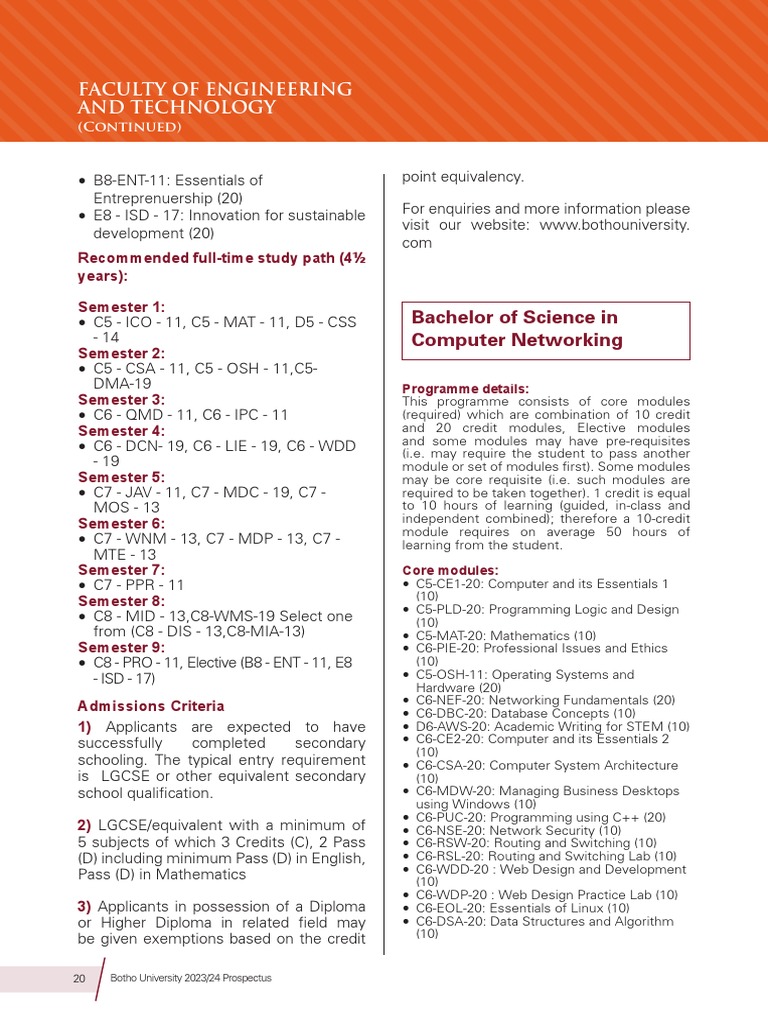 BSC in Computer Networking | Download Free PDF | Mobile Device | Operating System