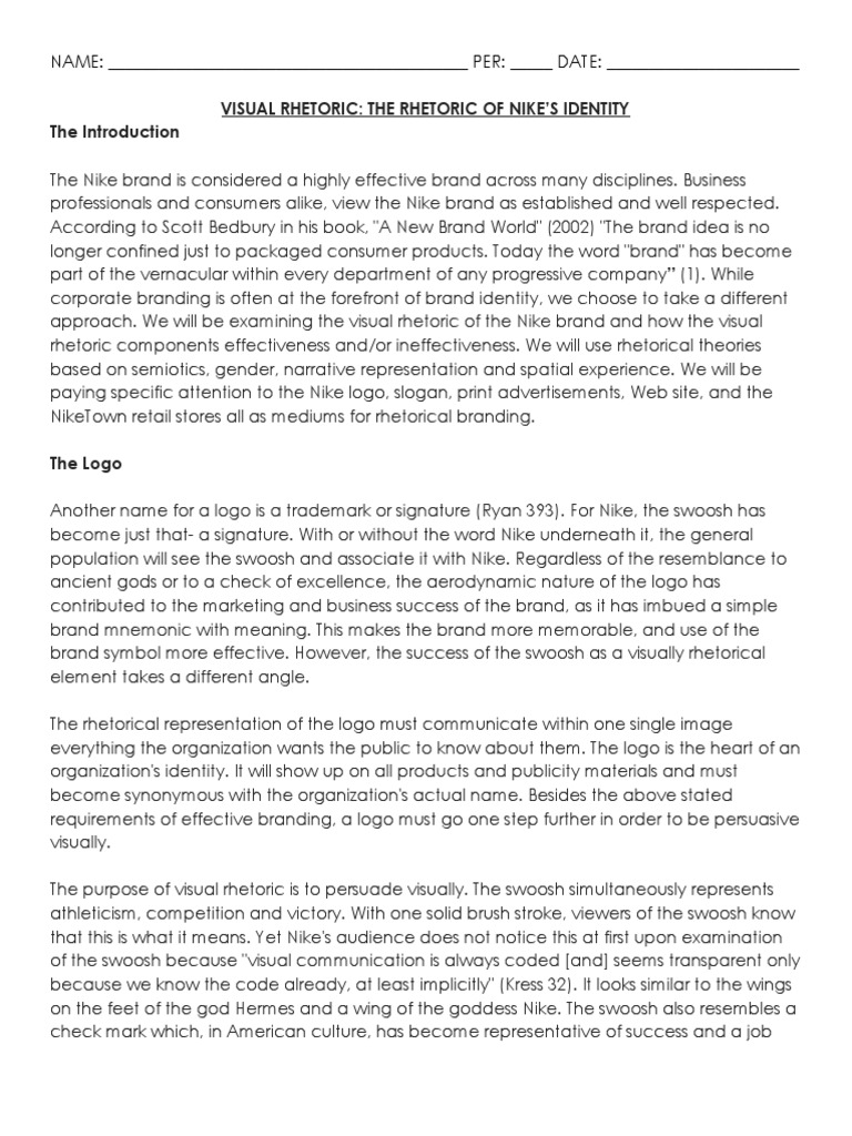 Visual Rhetoric | PDF | Brand | Rhetoric