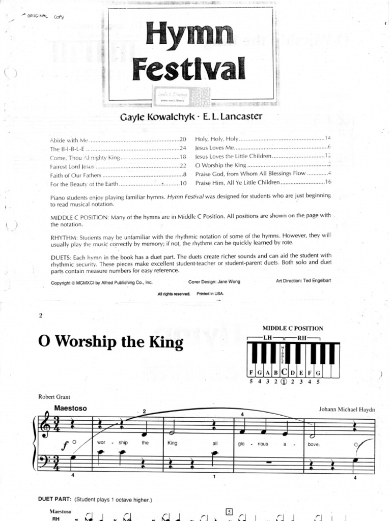 Hymn Festival - Kowalchyk & Lancaster | PDF