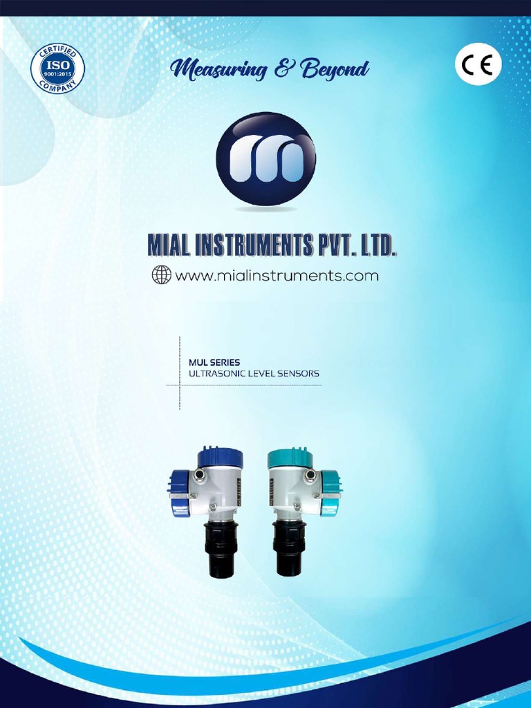 5d703 - MULR Ultrasonic Level Sensor | PDF | Electrical Engineering | Manufactured Goods