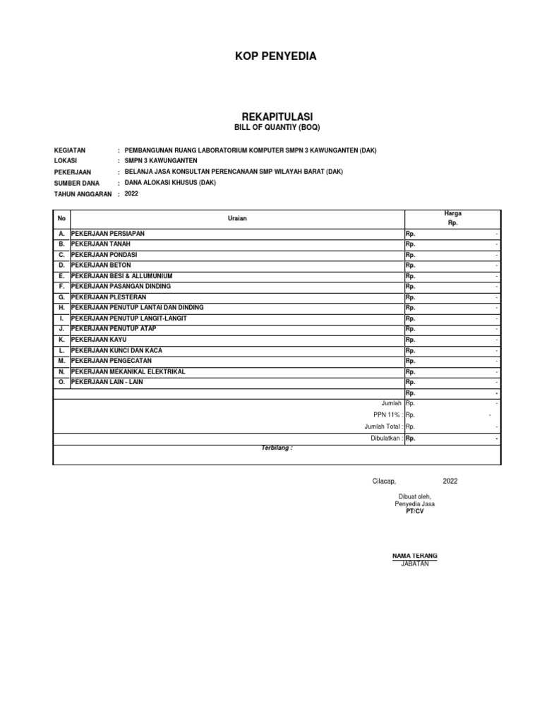 Boq SMPN 3 Kawunganten | PDF