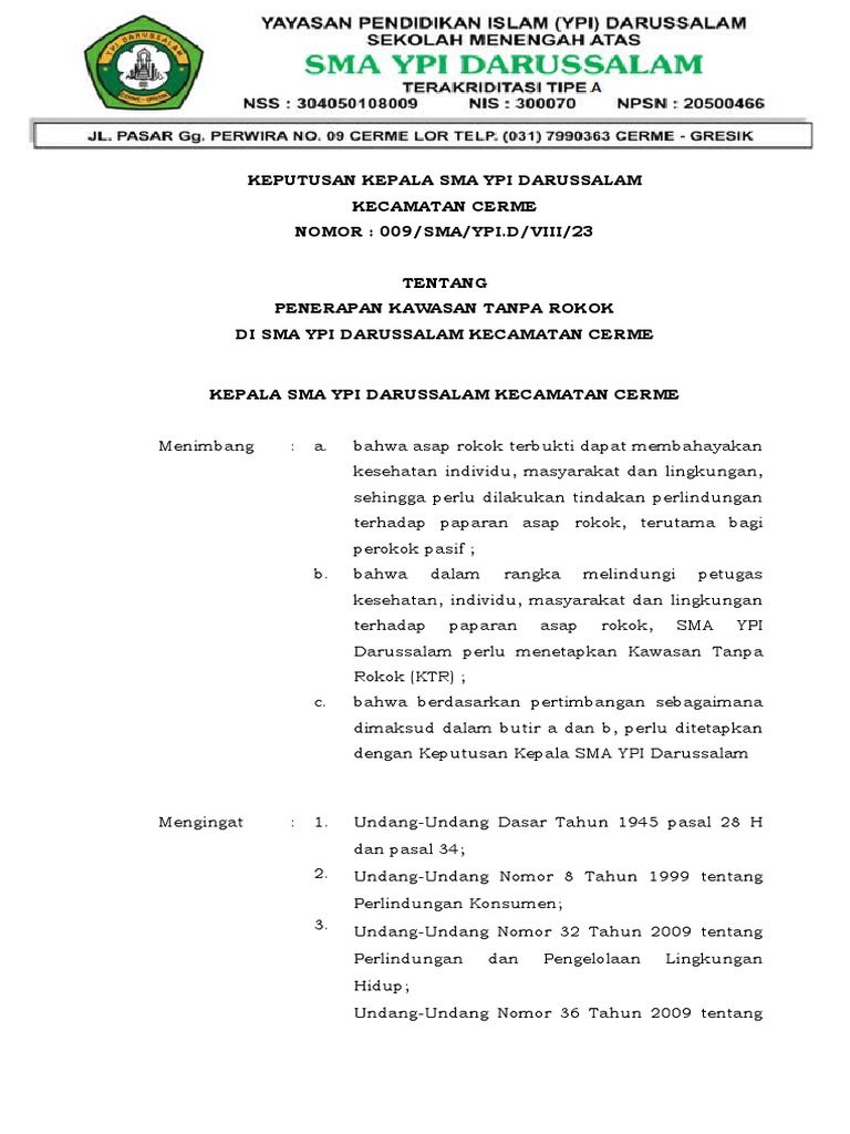 Contoh SK KTR Edit | PDF