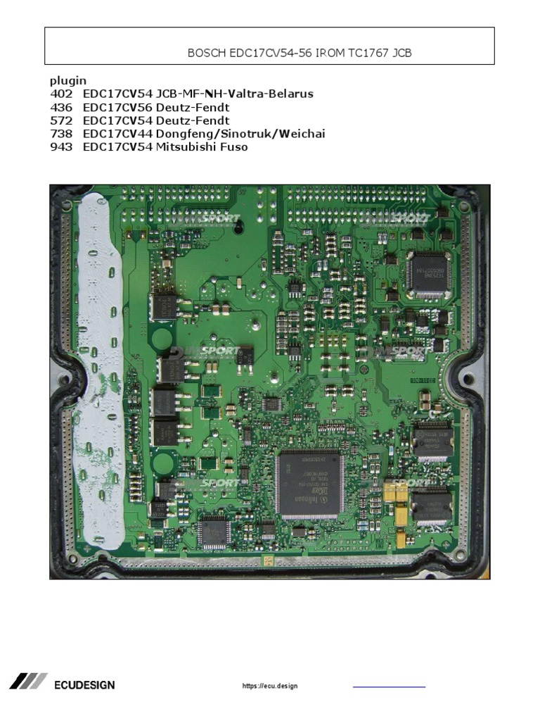 Bosch Edc17cv54 Irom tc1767 JCB | PDF