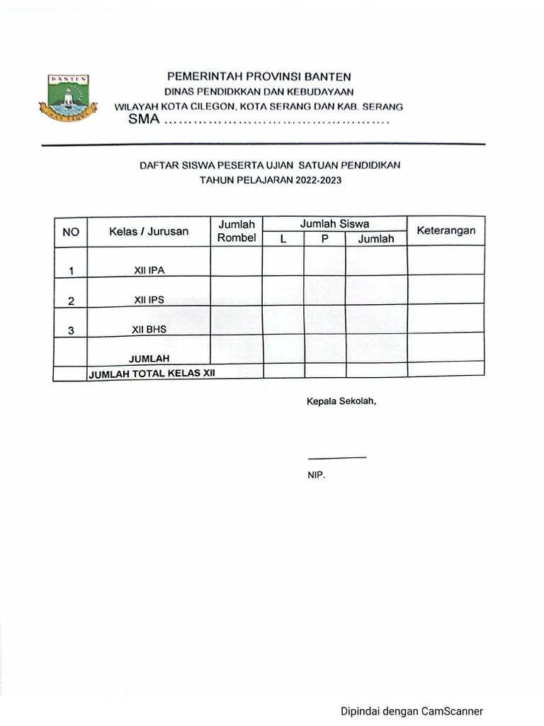 Format Data Siswa USP | PDF