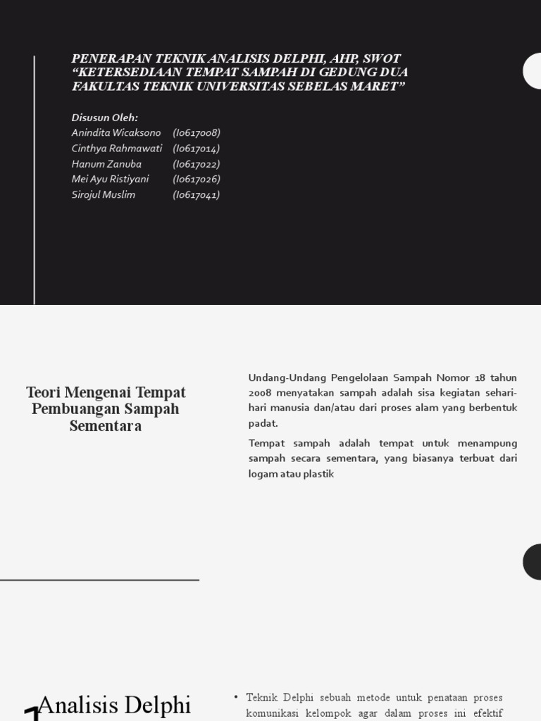Penerapan Teknik Analisis Delphi, Ahp, Swot | PDF