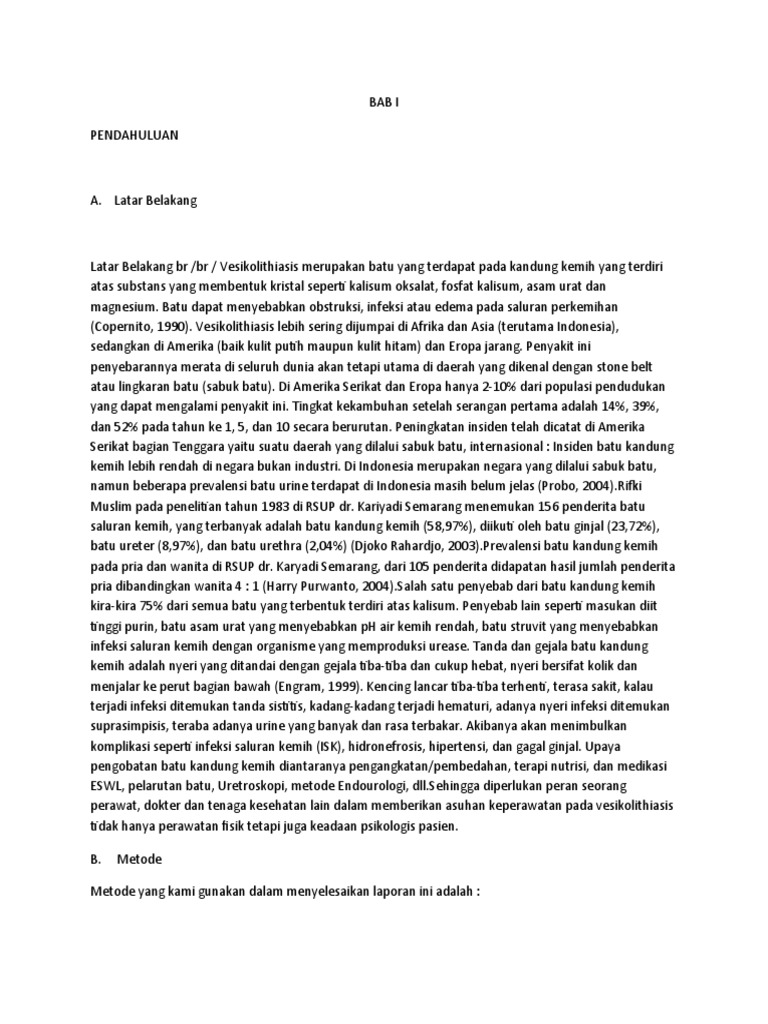 LP Vesikolithiasis Net | PDF