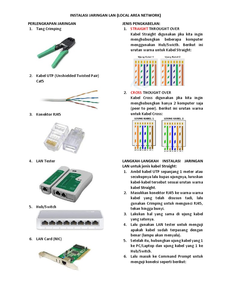 Cara Instalasi Jaringan Lan | PDF