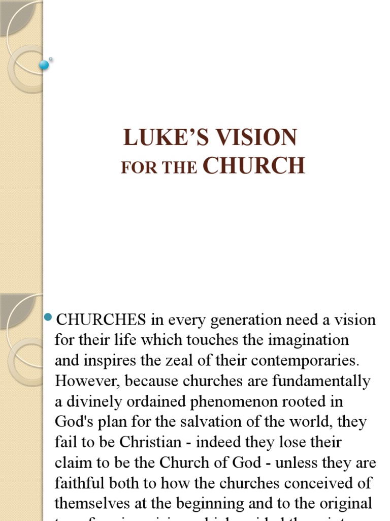 Luke's Vision | Download Free PDF | Acts Of The Apostles | Jesus