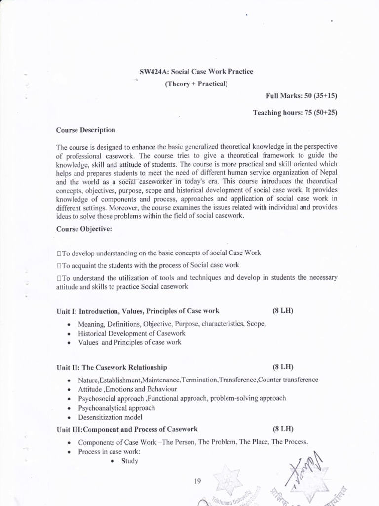 2721b Sw424a Social Case Work Practice | PDF | Theory | Attitude (Psychology)