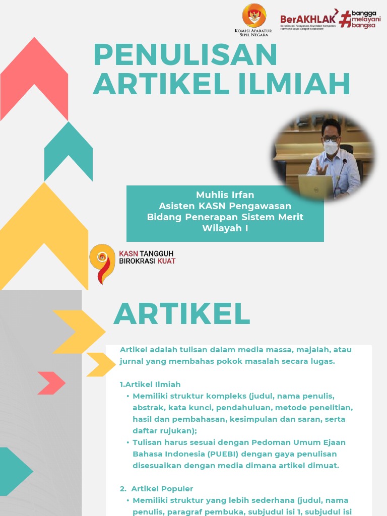 2023 - Penulisan Artikel Ilmiah - Muhlis Irfan | PDF