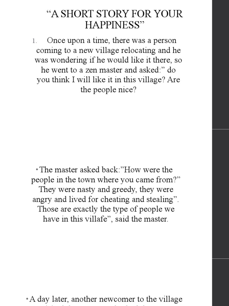 A Short Story For Your Happiness | PDF