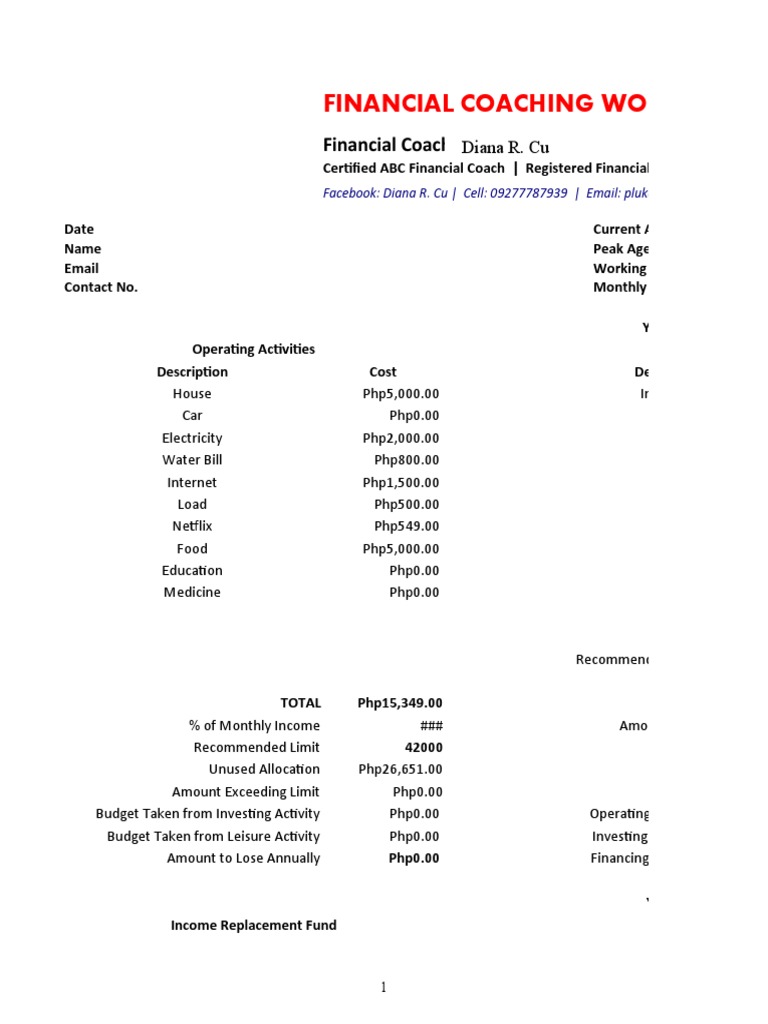 Cashflow Worksheet V8 Excel | PDF | Taxes | Income