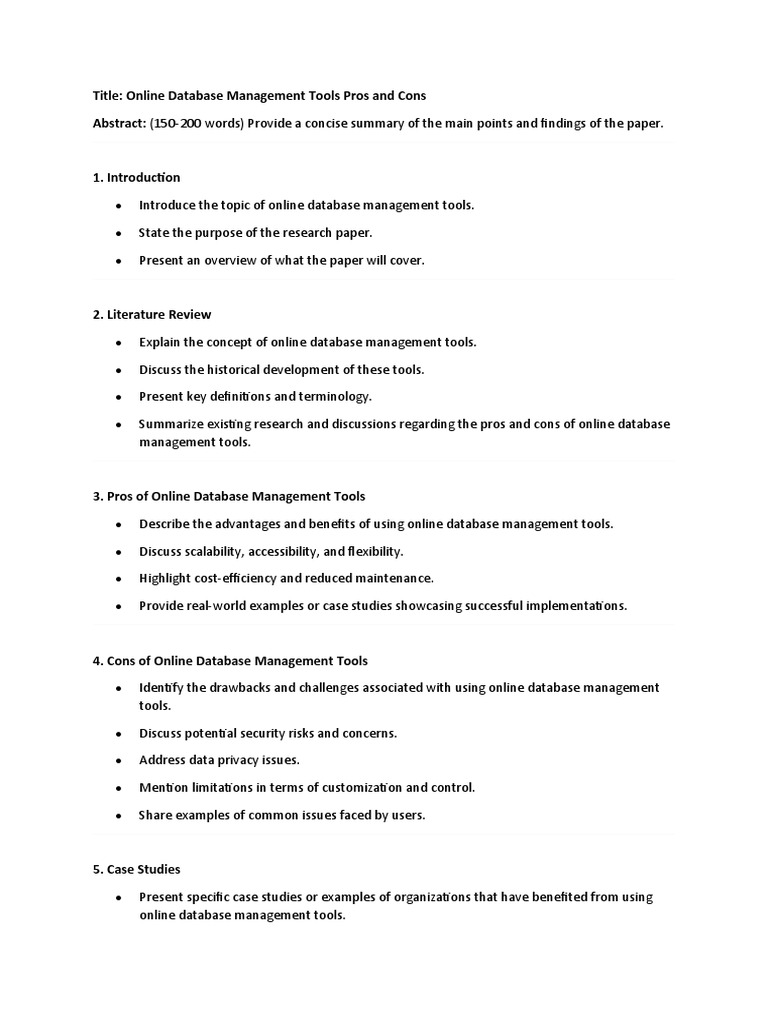 Online Database Management Tools Pros and Cons | PDF | Databases ...