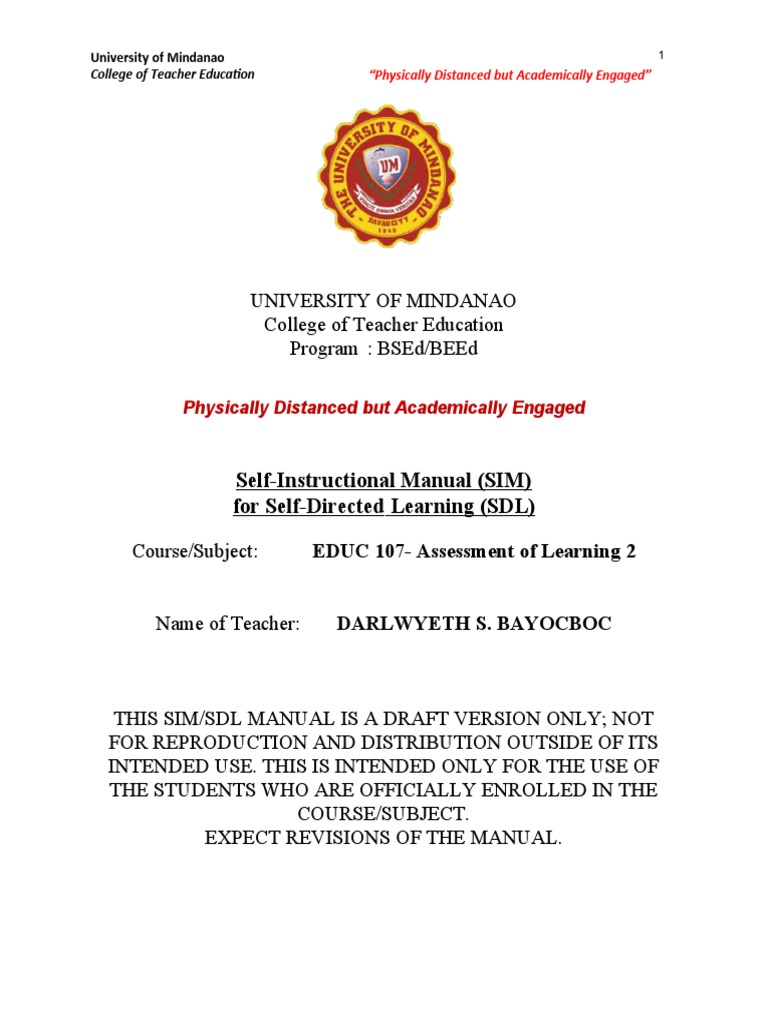 Assessment Strategies in EDUC 107 | PDF | Educational Assessment | Learning