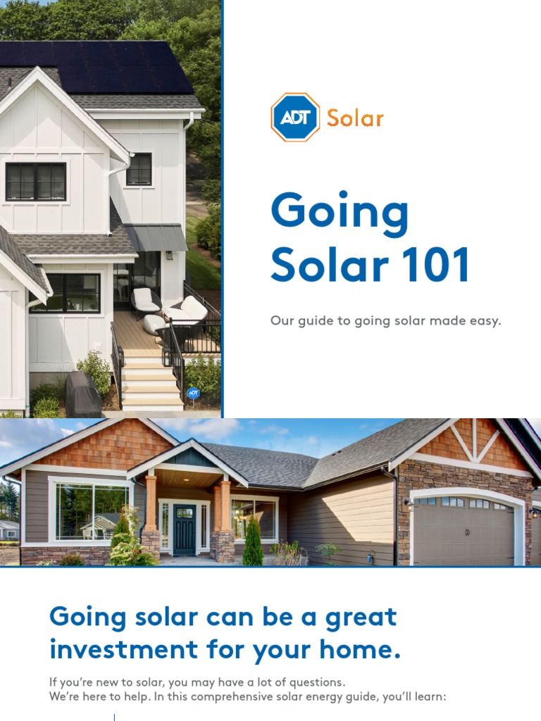 ADT SOLAR (Going Solar 101) | PDF | Solar Energy | Tax Credit