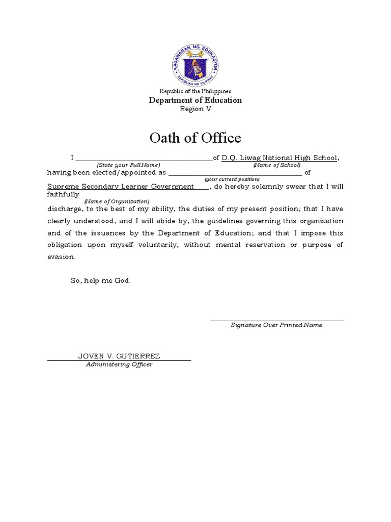 Oath of Office | PDF