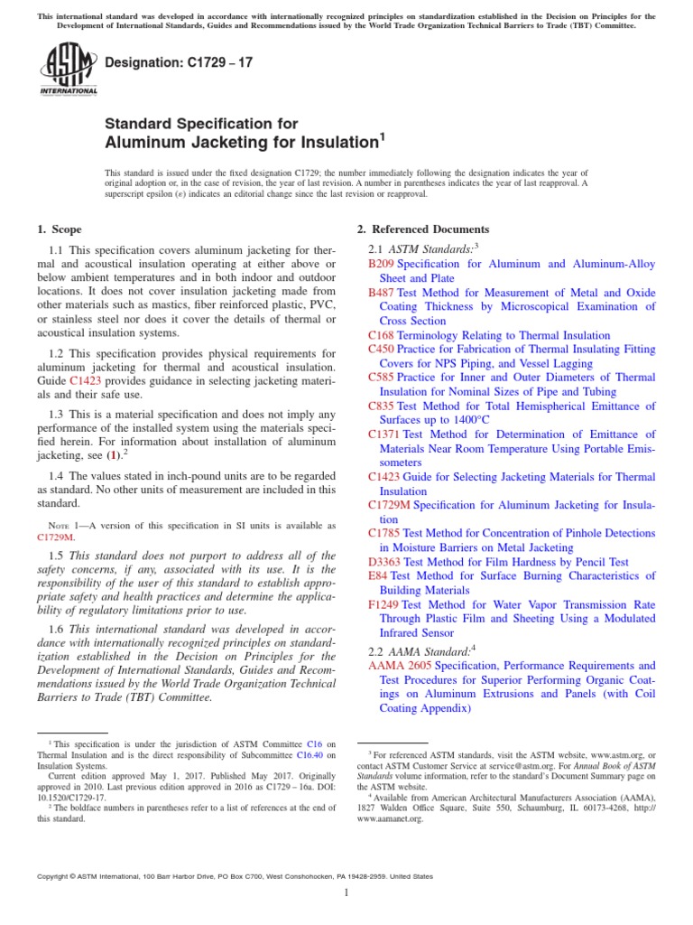 Aluminum Jacketing For Insulation | PDF | Pipe (Fluid Conveyance ...