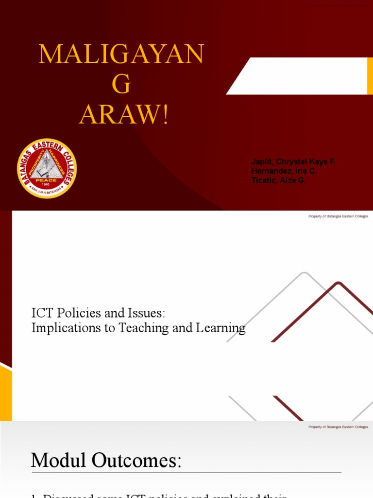 Technology For Teaching And Learning Report Pdf Educational