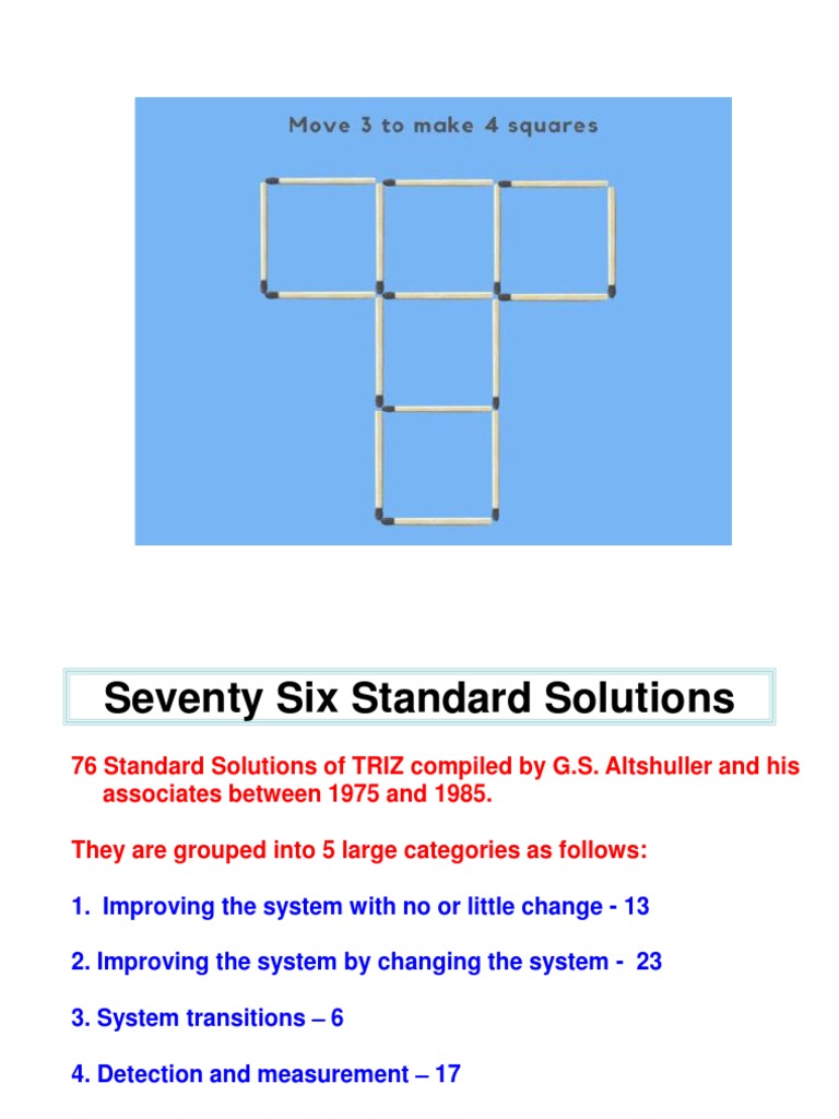 76 TRIZ Standard Solutions Overview | PDF | Magnetism | Ferromagnetism