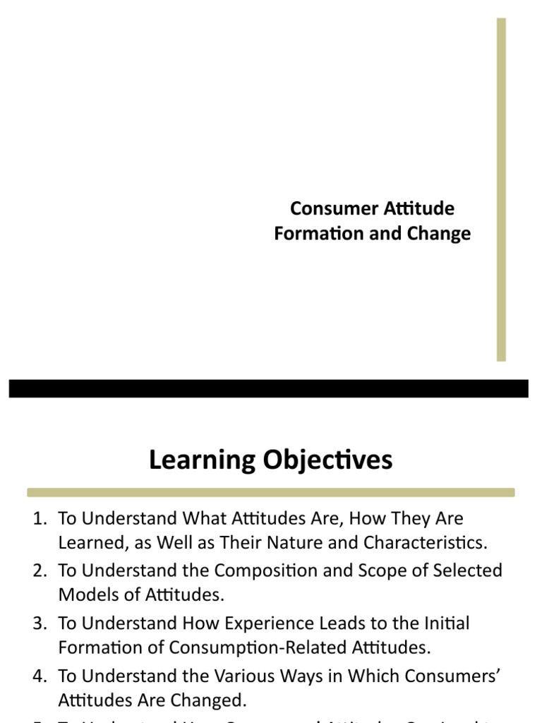 Chapter 6 - Consumer Attitude Formation and Change | PDF | Attitude ...
