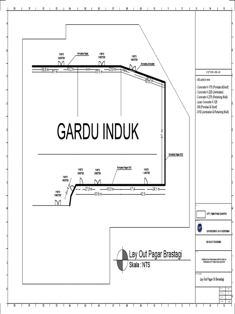 AS Built Drawing Pagar Gi Berastagi | PDF