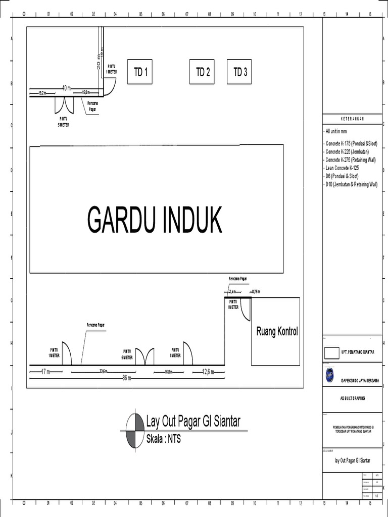 AS Built Drawing Pagar Gi Siantar | PDF