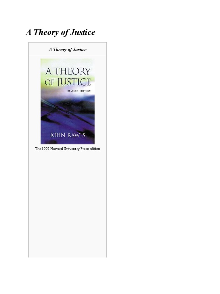 A Theory of Justice RAWLS | PDF | John Rawls | Justice