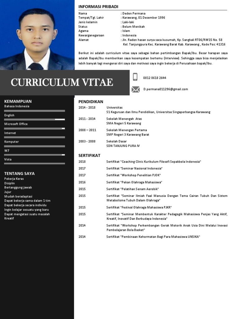 CV Deden Permana | PDF