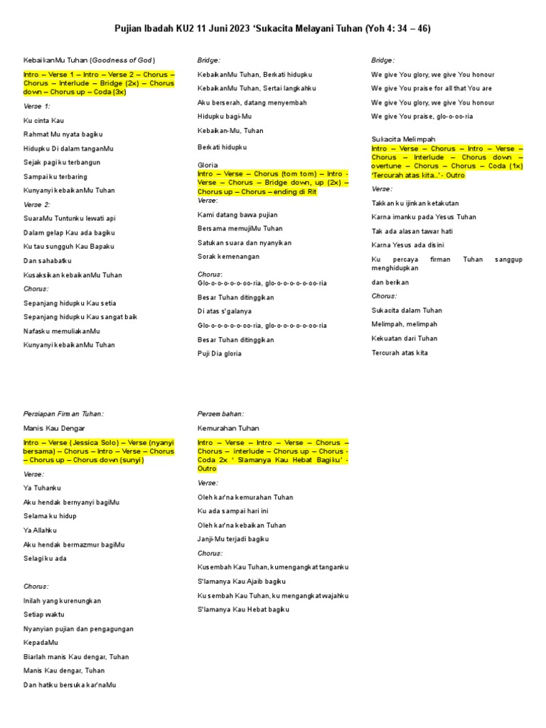 KU2 11 Juni 2023 ' Sukacita Melayani Tuhan' | PDF