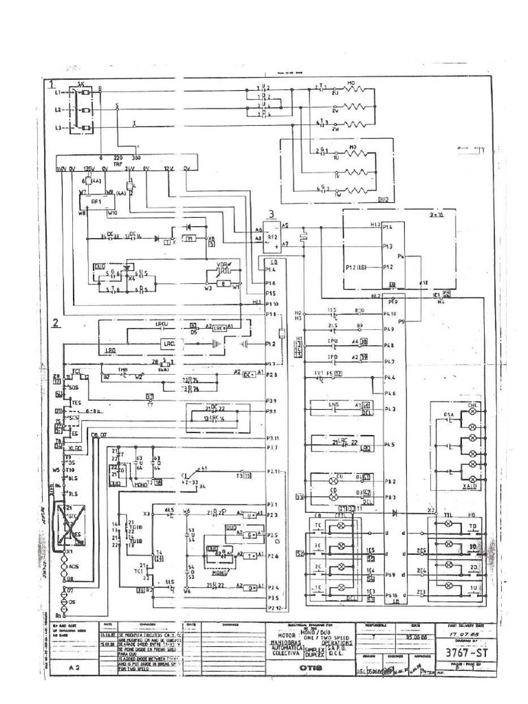 Otis Ne 300 Diagramas 3767 ST de Maniobras Automatic As Compress | PDF