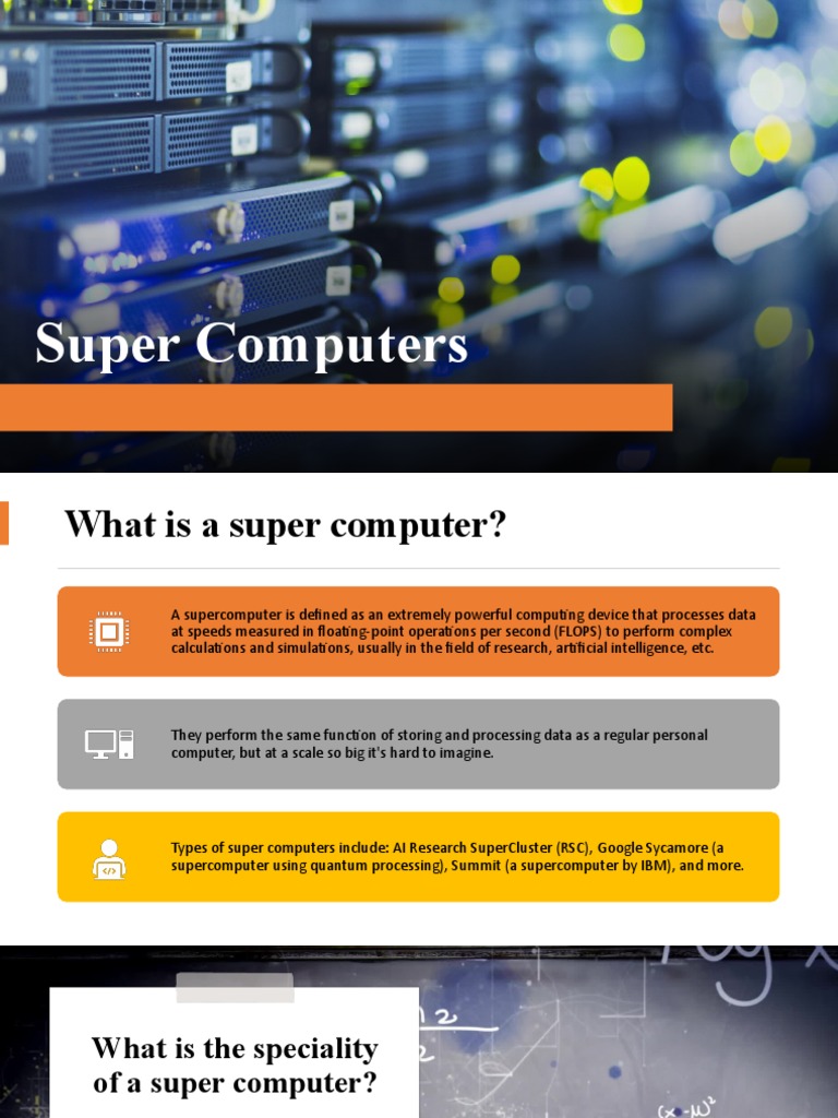 Supercomputers by Vishwa 9-E | PDF | Supercomputer | Classes Of Computers