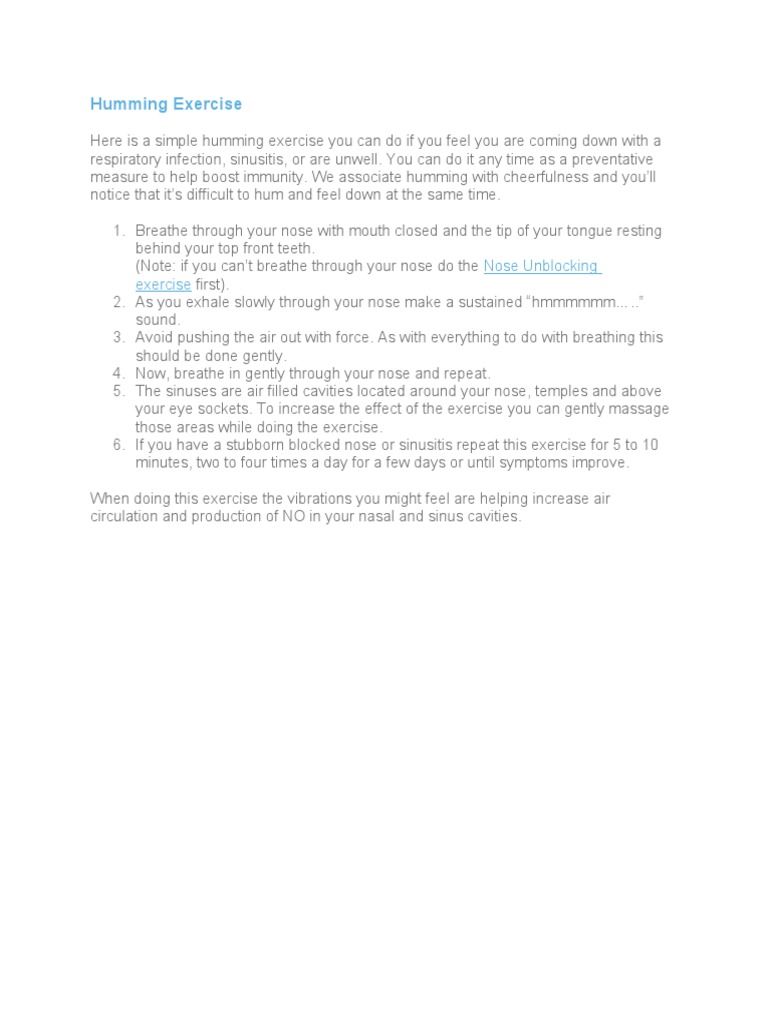 Humming Exercise | PDF