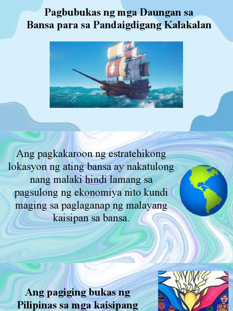 AP 6 q1 w1 Pagbubukas NG Mga Daungan Sa Bansa para Sa Pandaigdigang ...