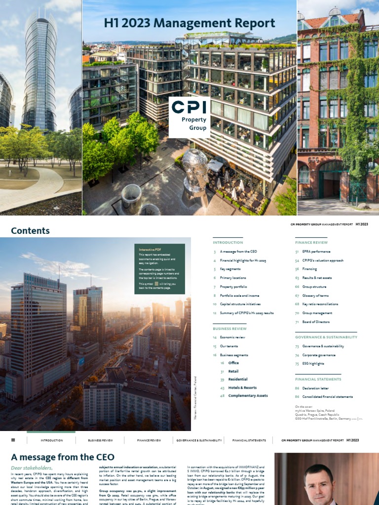 CPIPG Management Report H1 2023 FINAL | PDF | Loans | Renting