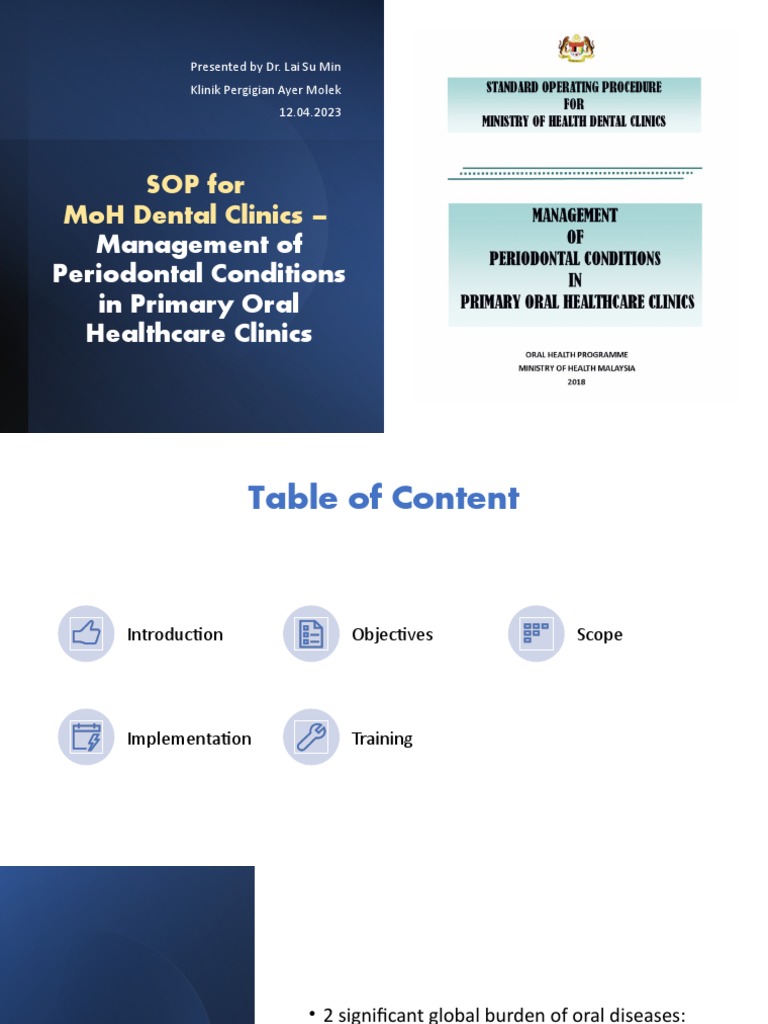 SOP For MoH Dental Clinics - Management of Periodontal Conditions in ...
