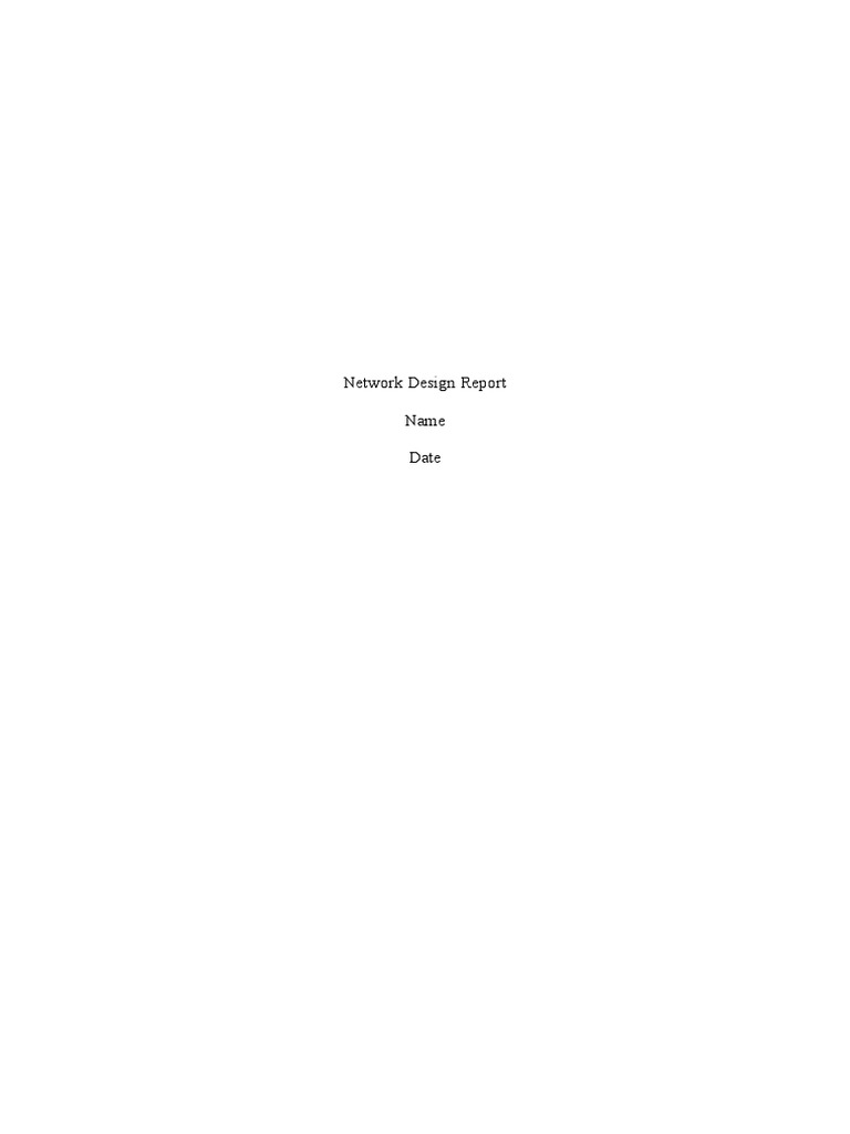 1 Network Design And Presentation 1 Pdf Computer Network Router Computing