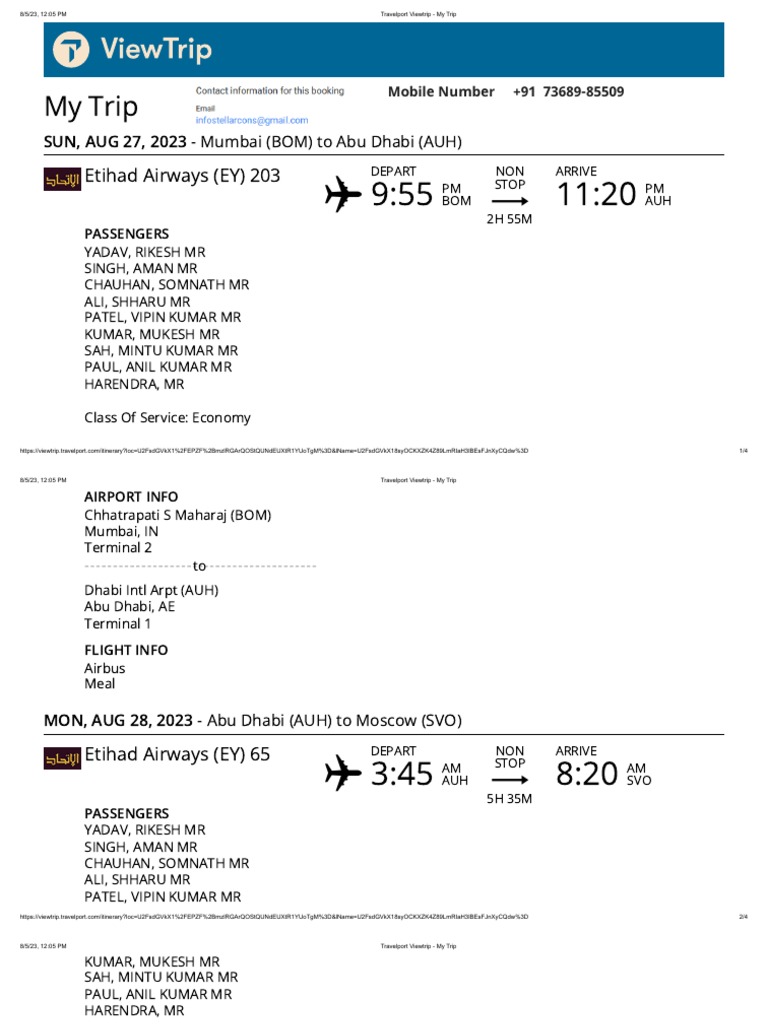 Travelport Viewtrip - My Trip Sah3 | PDF | Aircraft | Aviation