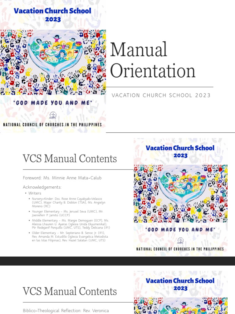 2023 VCS Manual Orientation | PDF | Learning | Behavioural Sciences