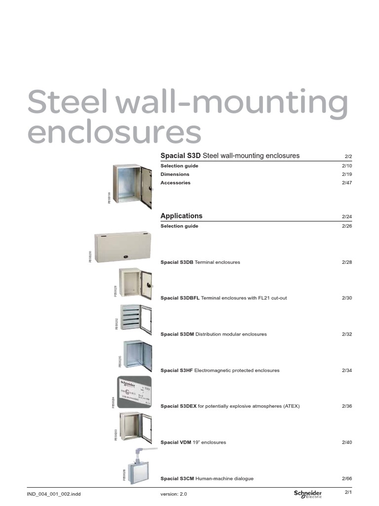 Spacial S3D Steel Wall-Mounting Enclosures | PDF | Building Engineering ...