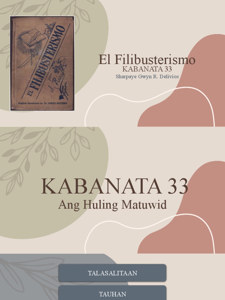 El Filibusterismo Kabanata 33 Report | PDF