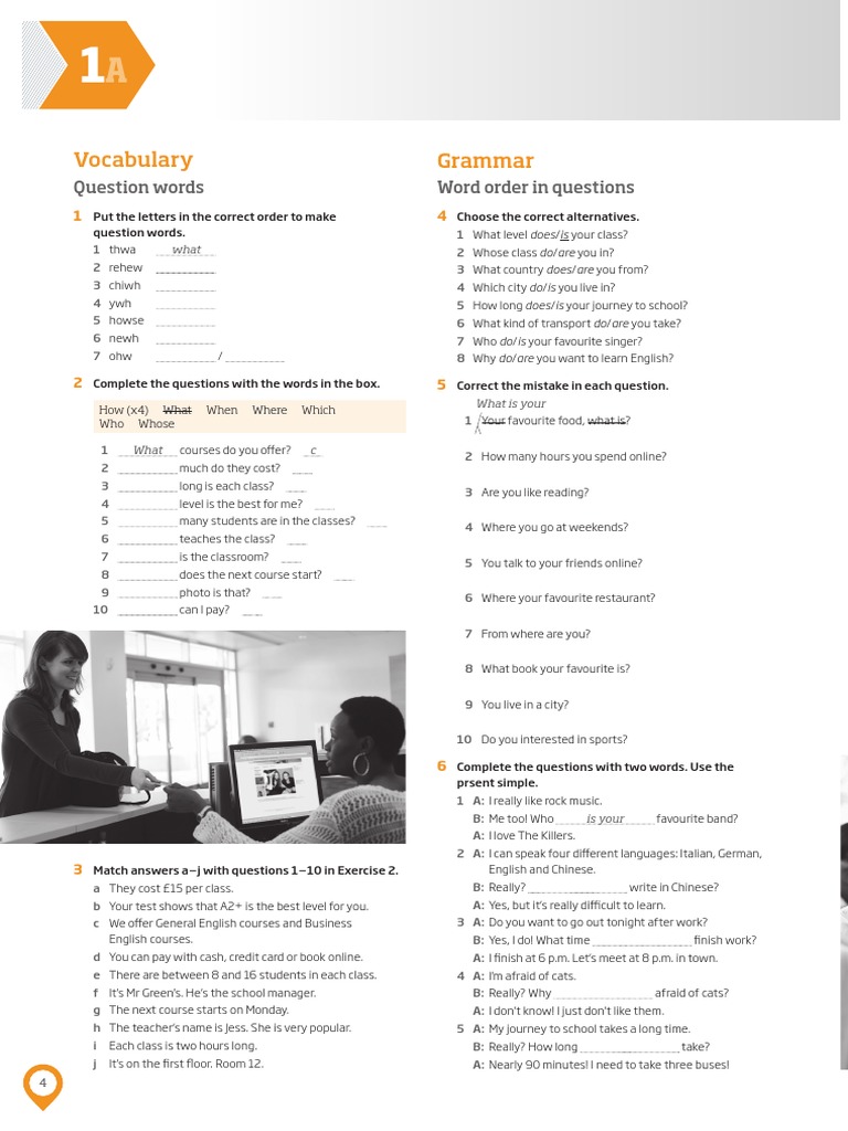 Roadmap A2 WB Unit 1 | PDF | Lunch | English Language
