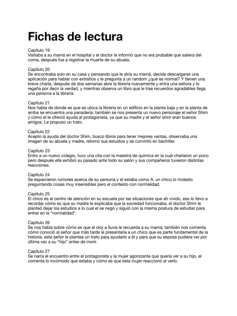 Fichas de Lectura | PDF