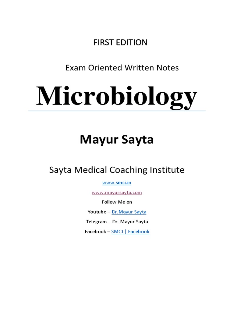 Microbiology Notes | PDF | Social Science