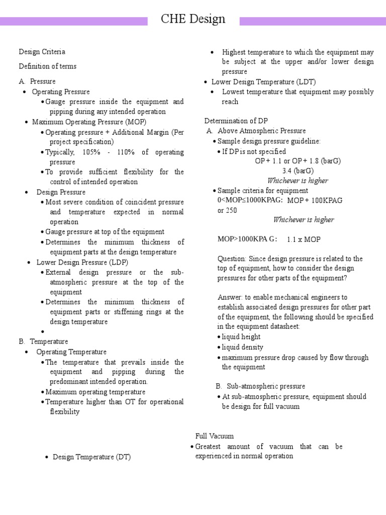 Design Criteria | PDF | Pump | Pressure