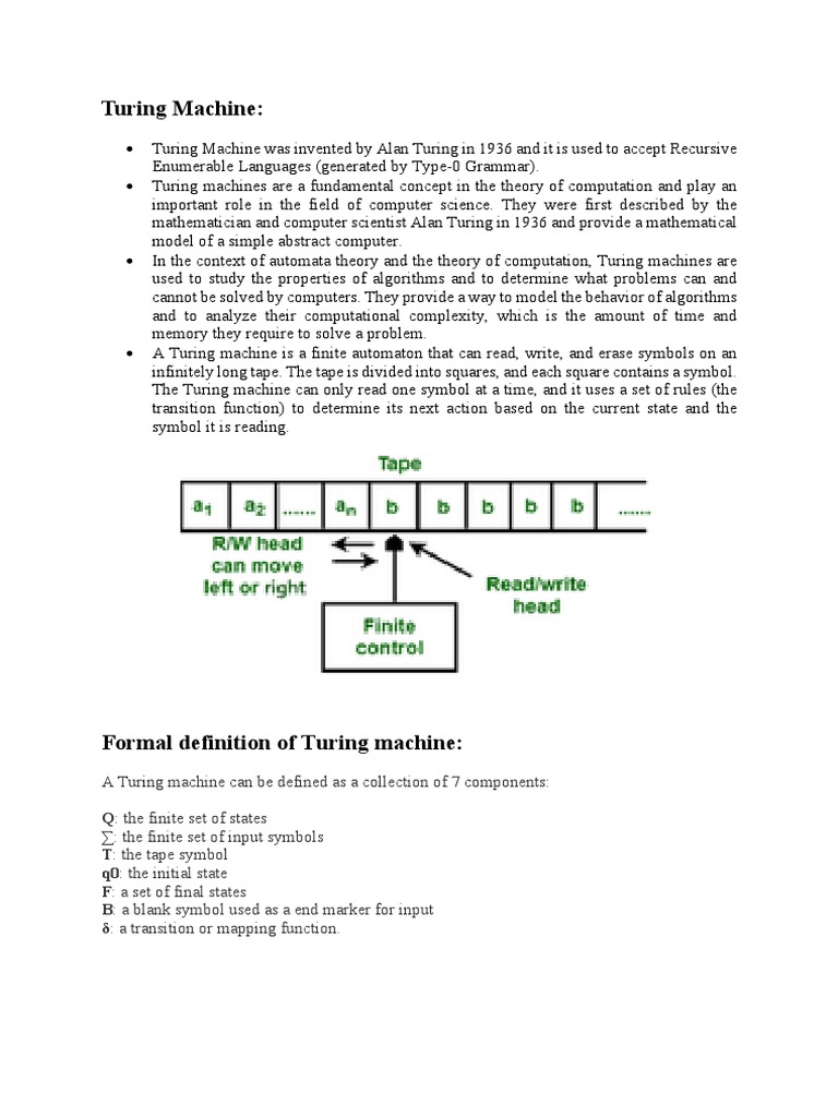 Unit 5 Turing Machine | PDF | Theory Of Computation | Applied Mathematics Unit 5 Turing Machine | PDF | Theory Of Computation | Applied Mathematics